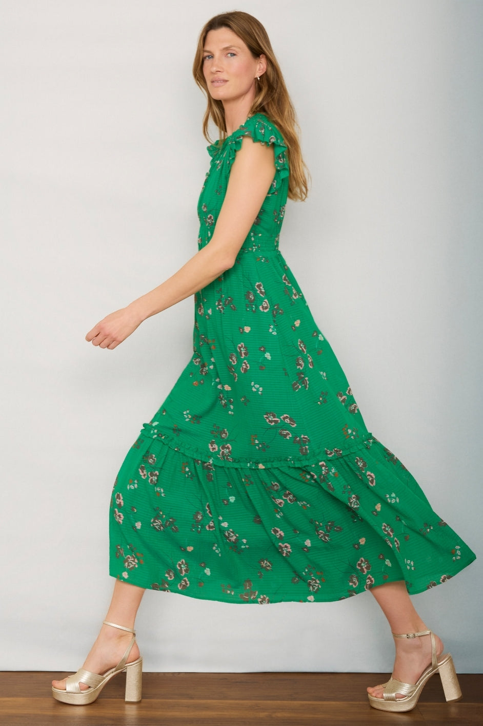 Miah Dress - Green Vintage Floral – WYSE London