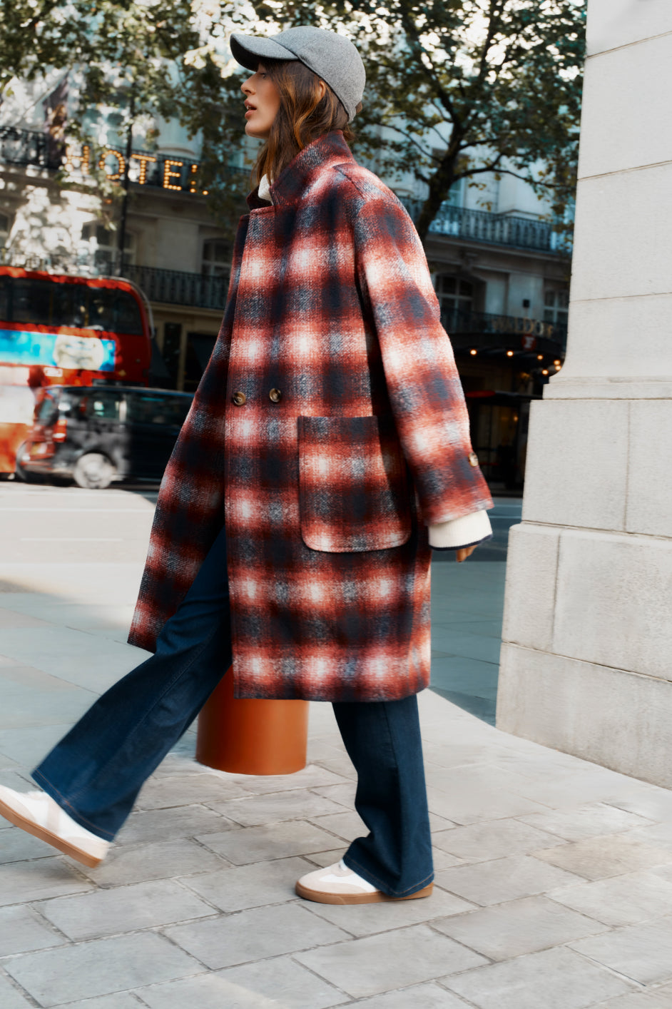 DB x Wyse Check Wool Coat - Multi – WYSE London