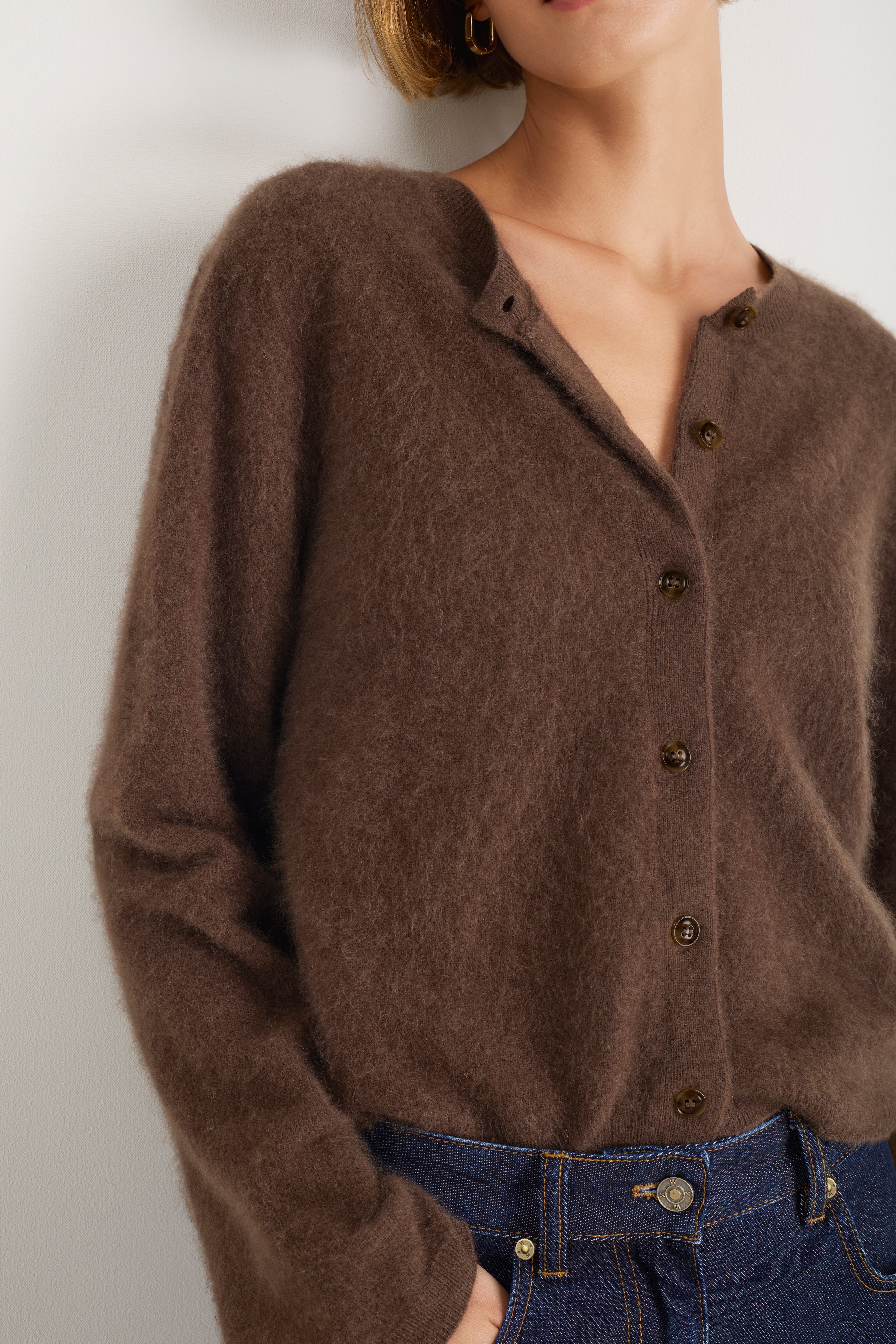 Amalie Cardigan - Cocoa – WYSE London