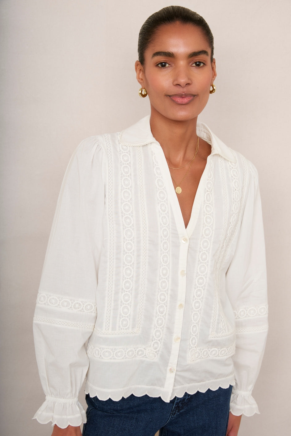 Calista Shirt - Ivory – WYSE London