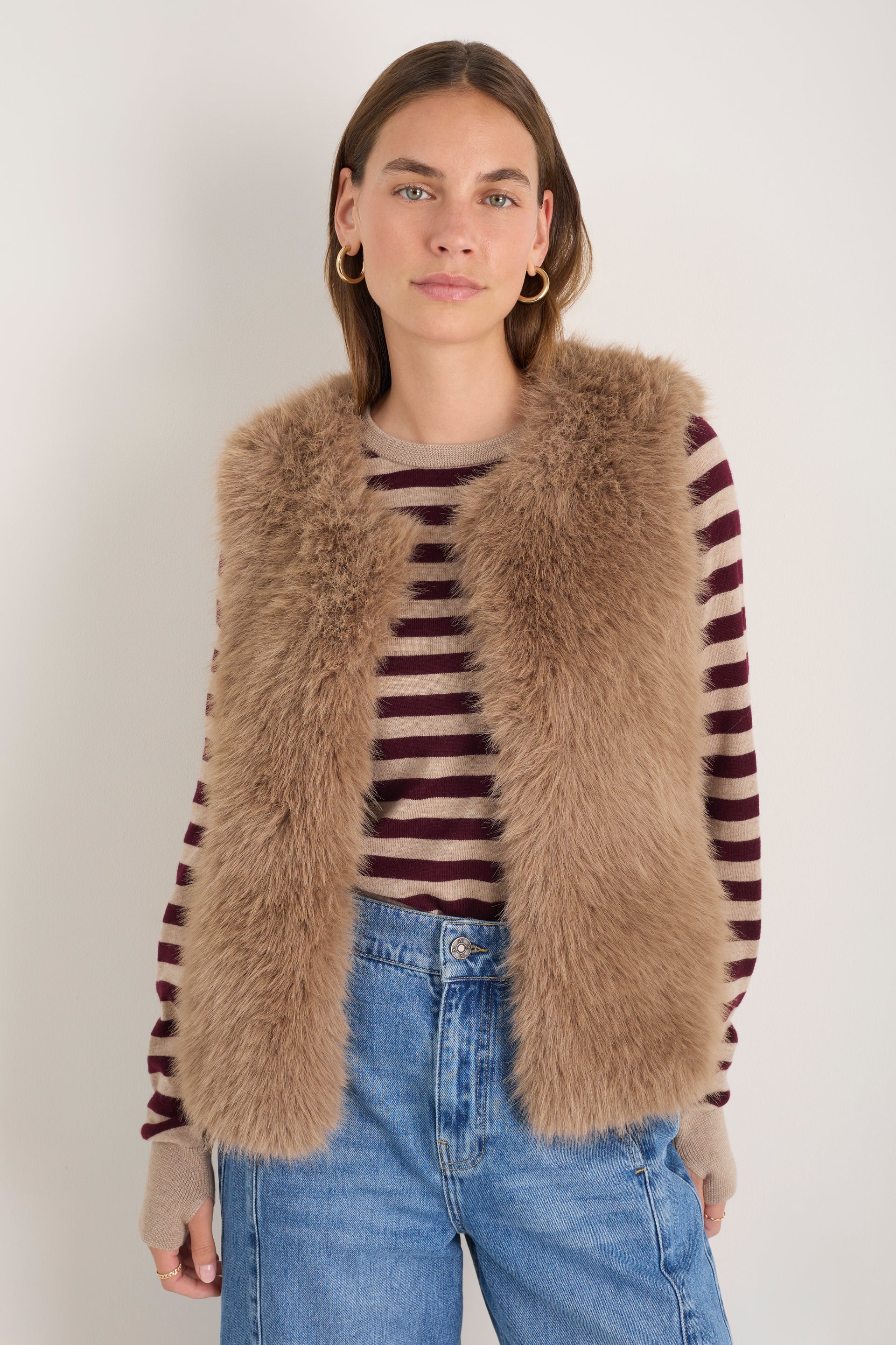 Cameron Faux Fur Gilet - Mink – WYSE London