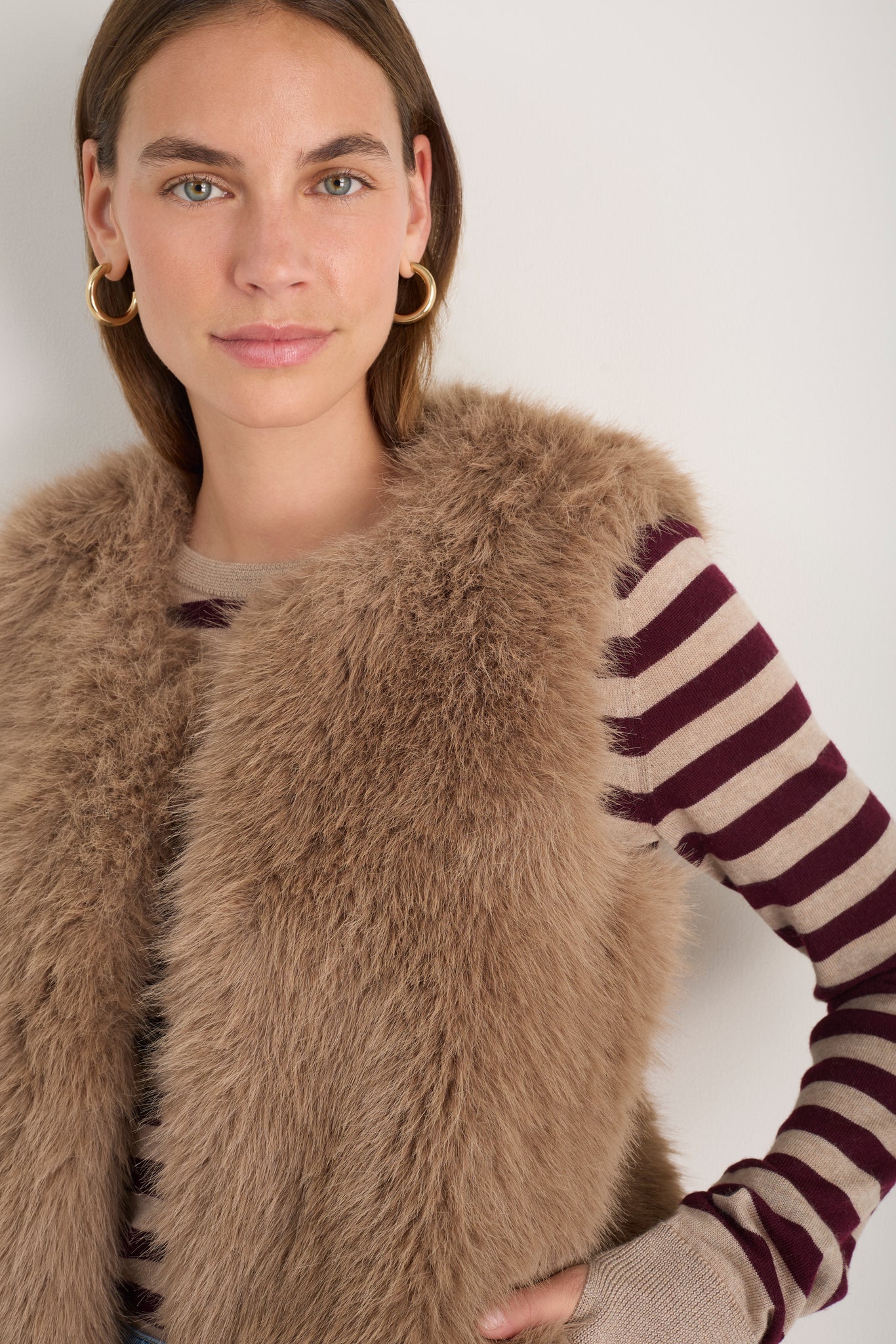 Cameron Faux Fur Gilet - Mink – WYSE London