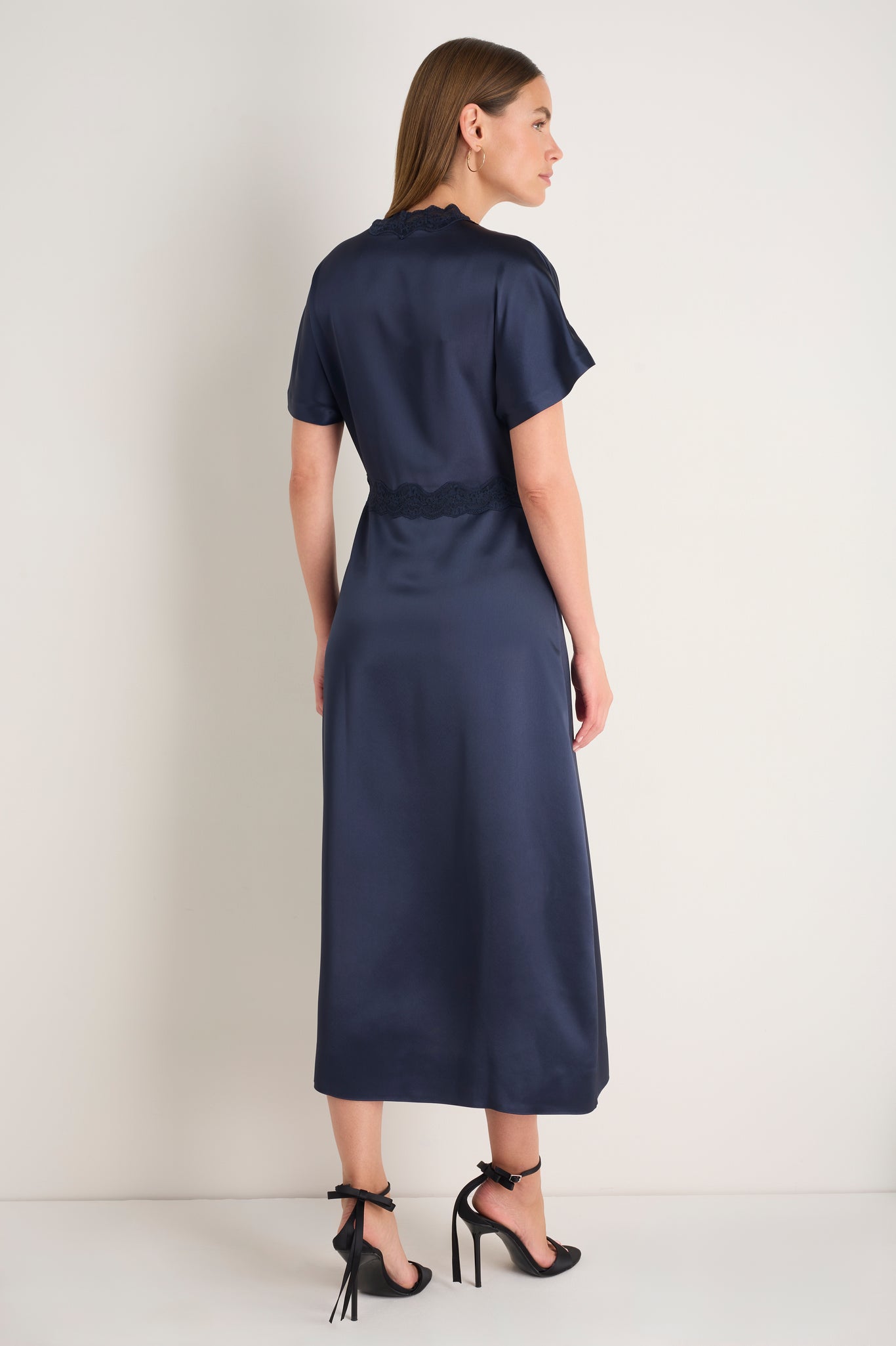 Casey Lace Trim Dress - Midnight – WYSE London