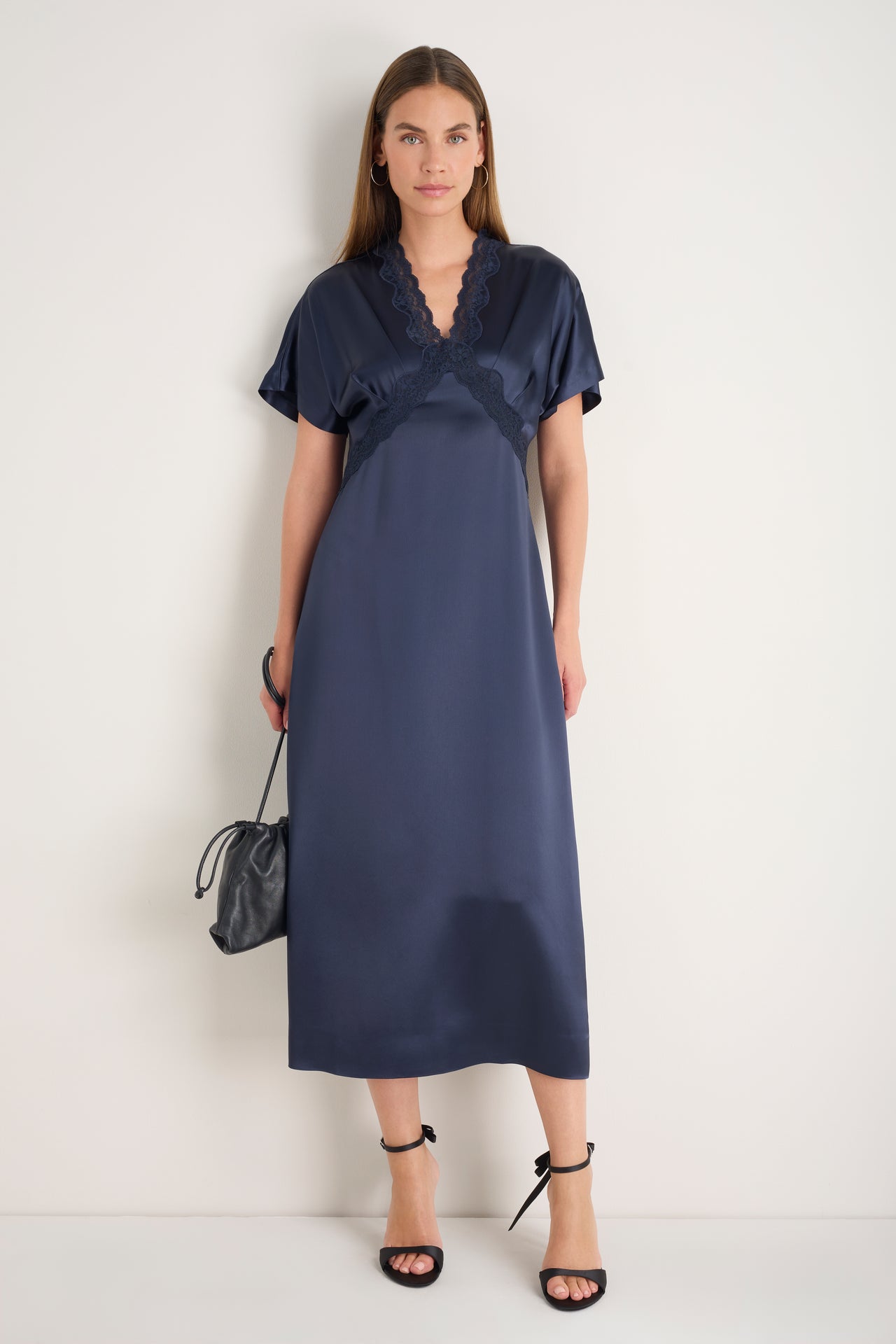 Casey Lace Trim Dress - Midnight – WYSE London