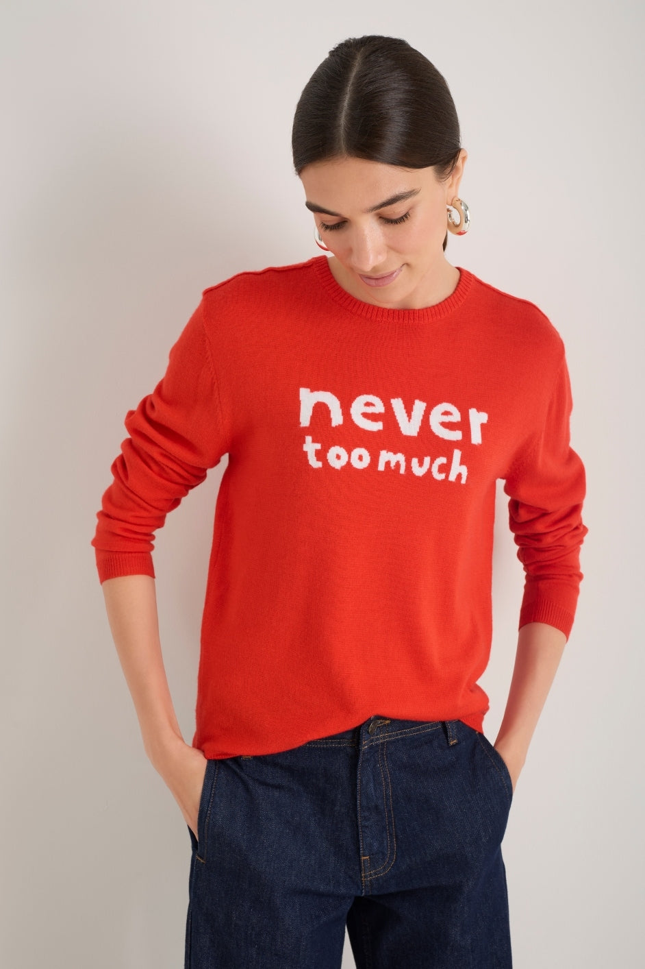 Cath X WYSE Slogan Jumper - Tomato Red – WYSE London
