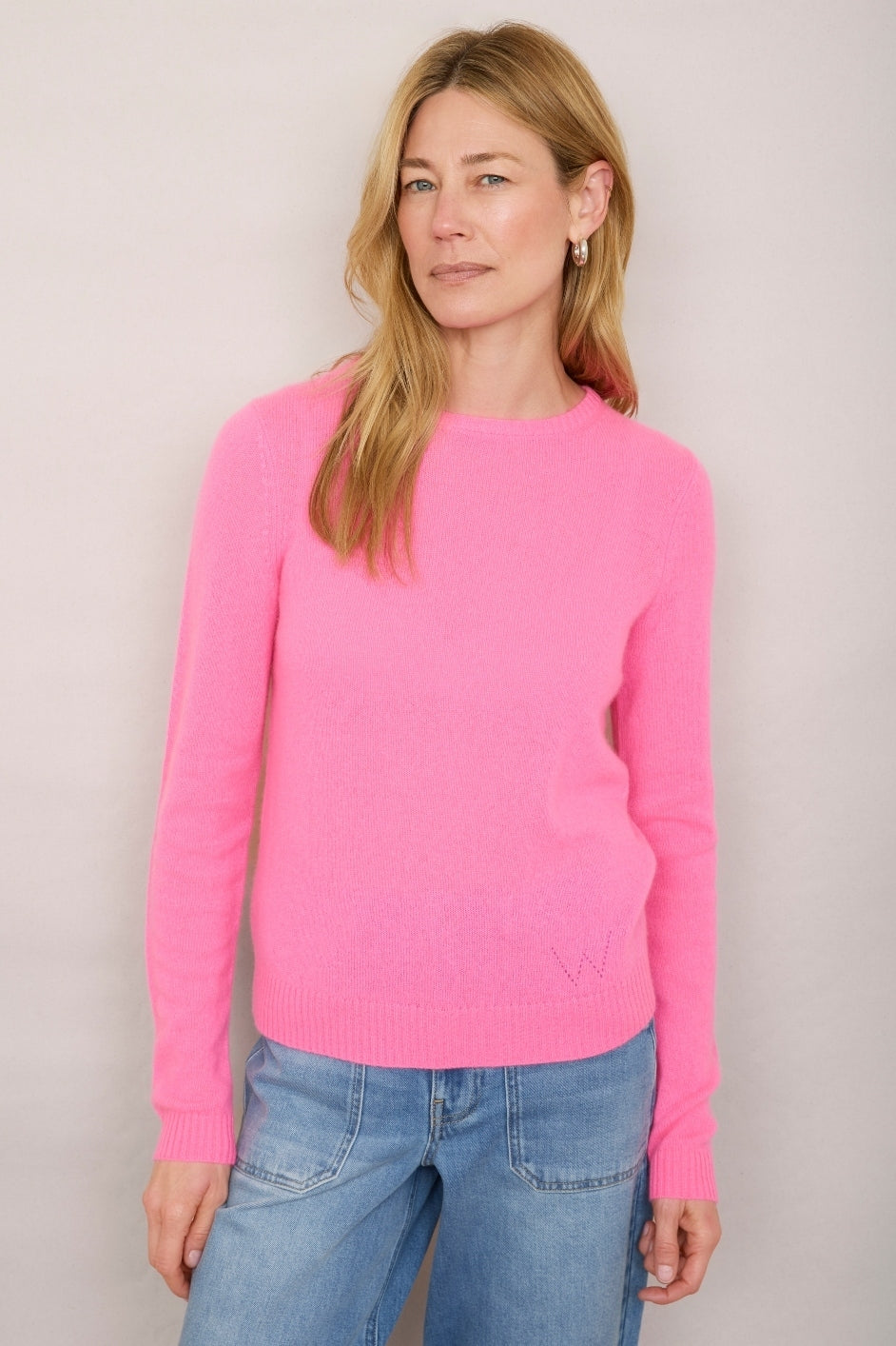 Cleo Cashmere Jumper - Neon Pink – WYSE London