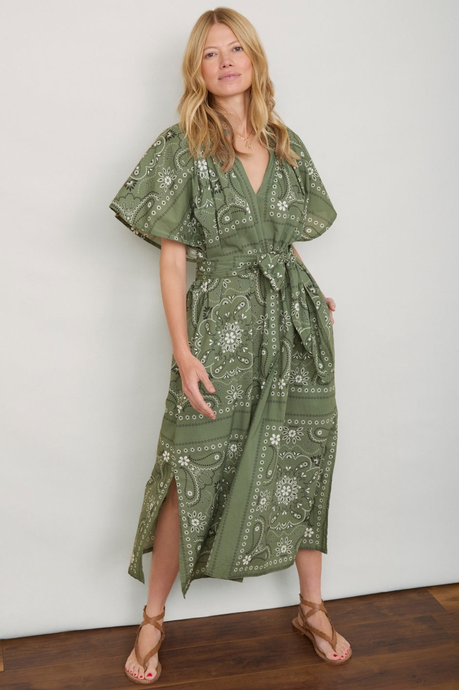 DB X Wyse Terra Dress - Olive Bandana – WYSE London