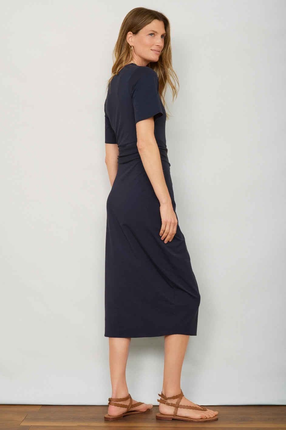 DB X Wyse Jersey Wrap Dress - Midnight – WYSE London