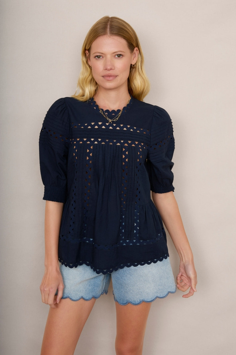 Deedee Ric Rac Top - Midnight – WYSE London