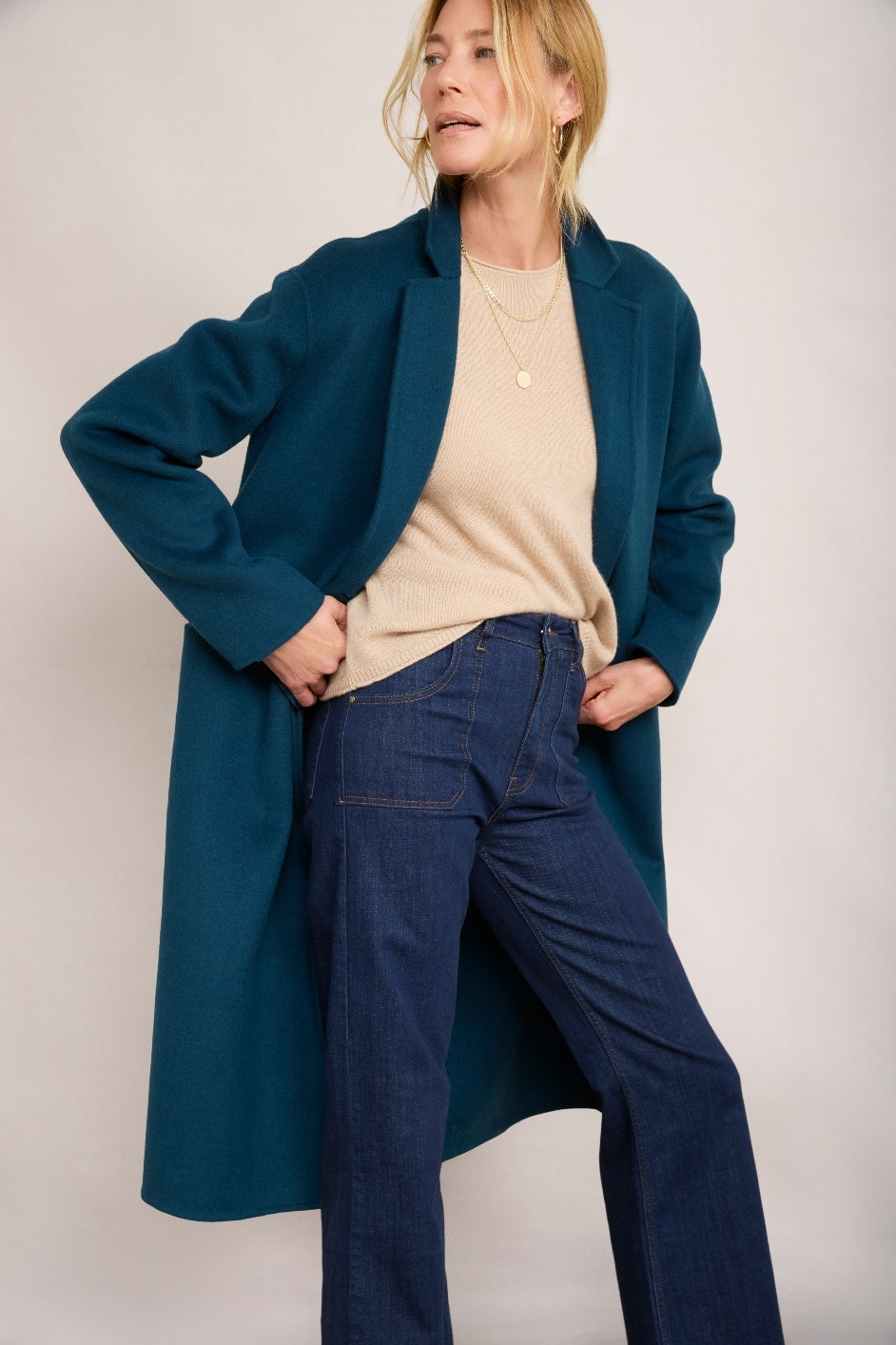 Dora Coat - Petrol – WYSE London