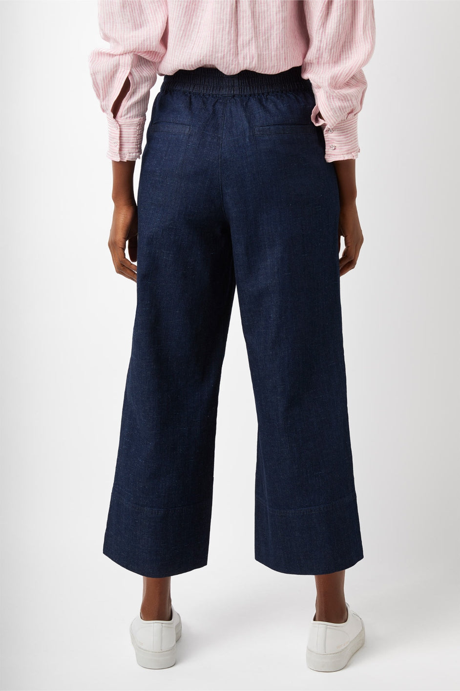 Elle Wide Leg Cropped Jean – Rinse Wash – WYSE London
