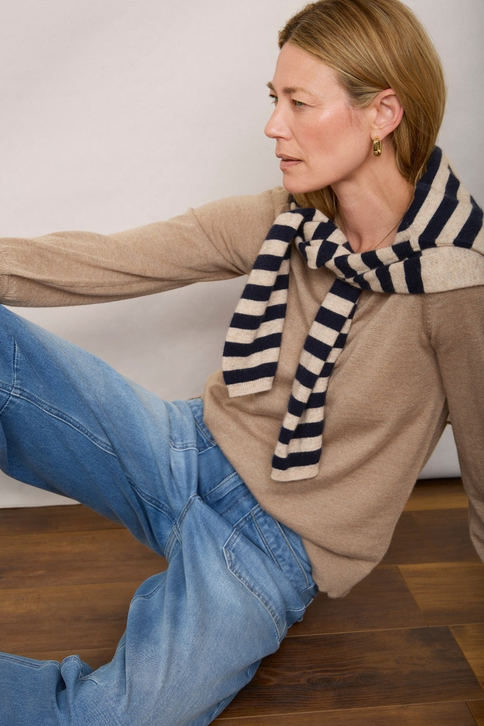 Fleurine Scallop Jumper - Oat Marl – WYSE London