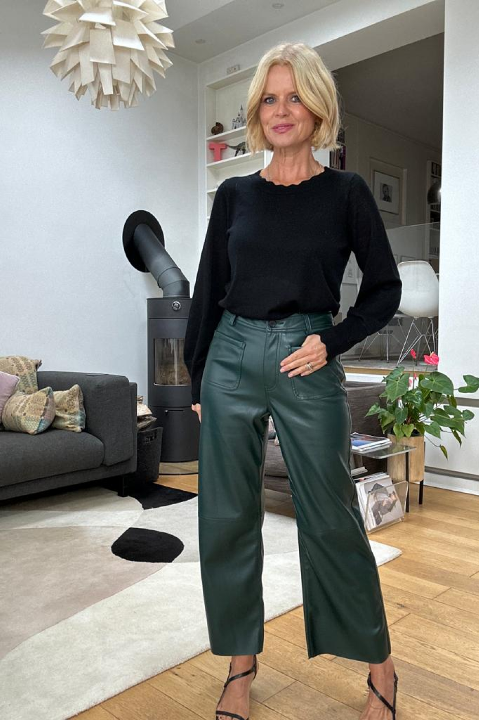 Jules Faux Leather Trousers - Bottle Green – WYSE London