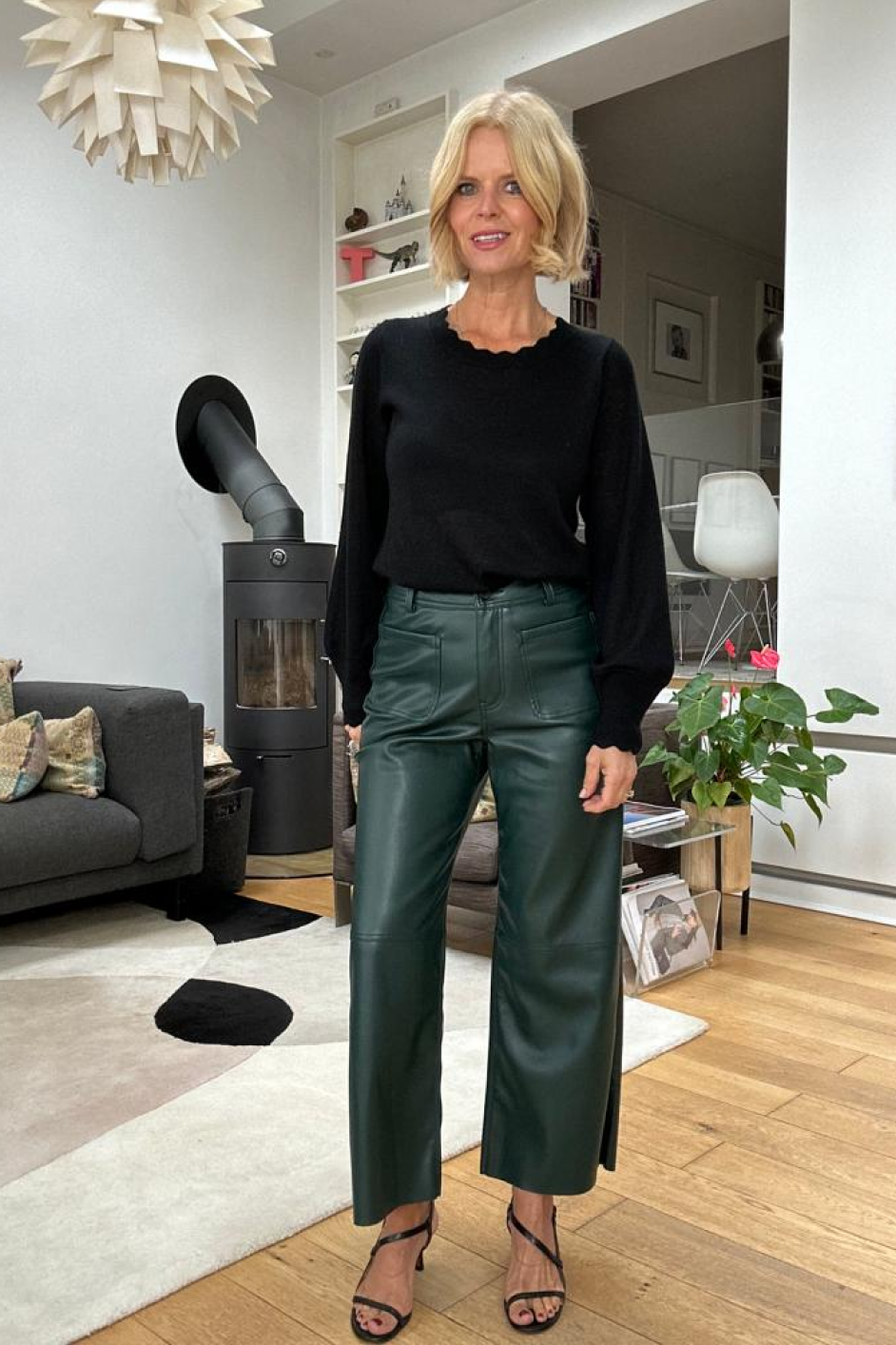 Jules Faux Leather Trousers - Bottle Green – WYSE London