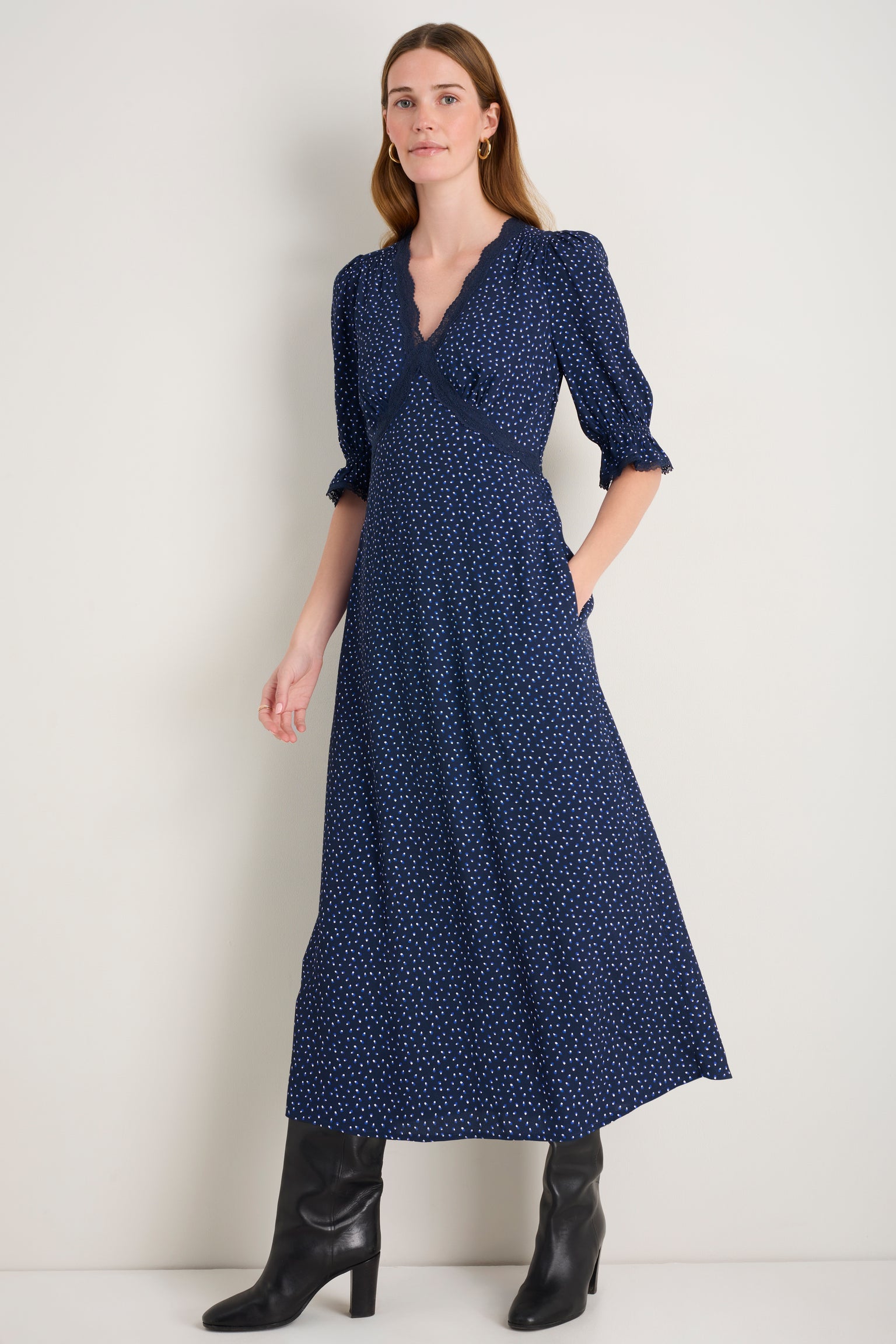 Jamie Dress - Midnight Seed Print – WYSE London
