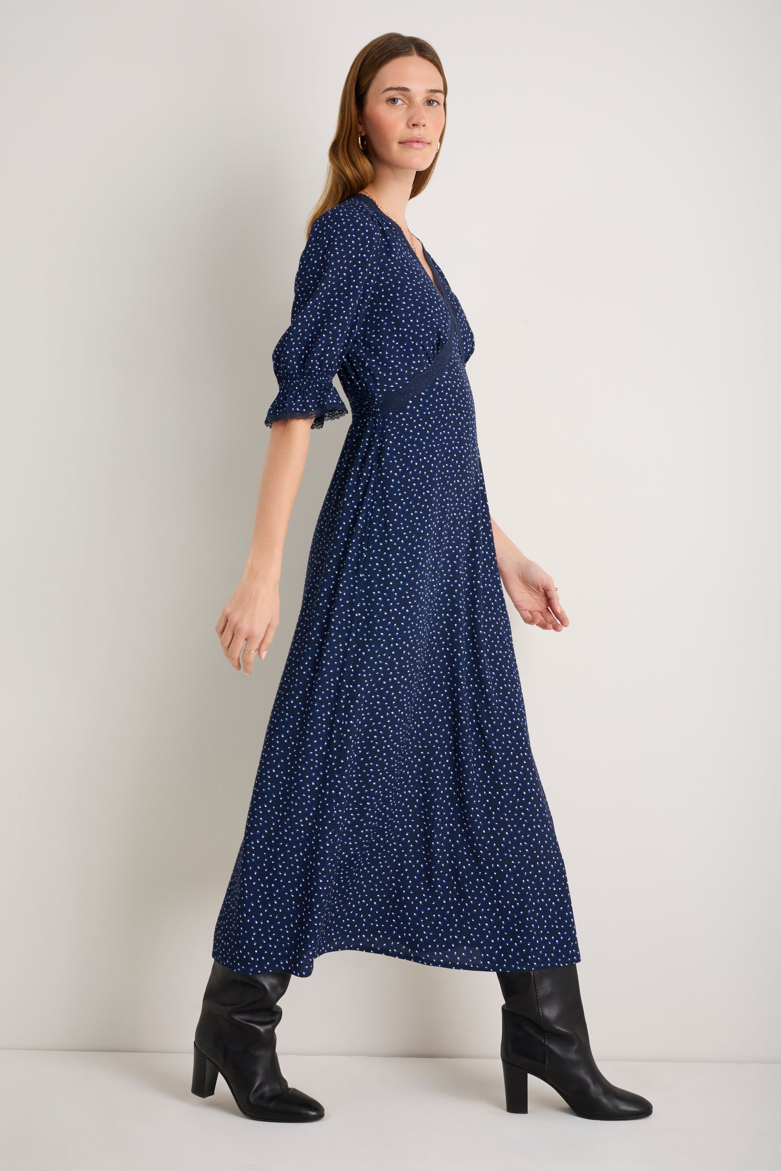 Jamie Dress - Midnight Seed Print – WYSE London