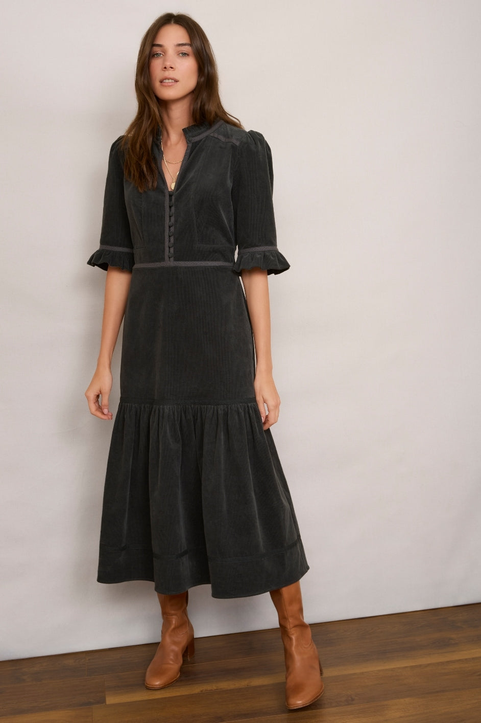 Jodi Cord Dress - Clay – WYSE London