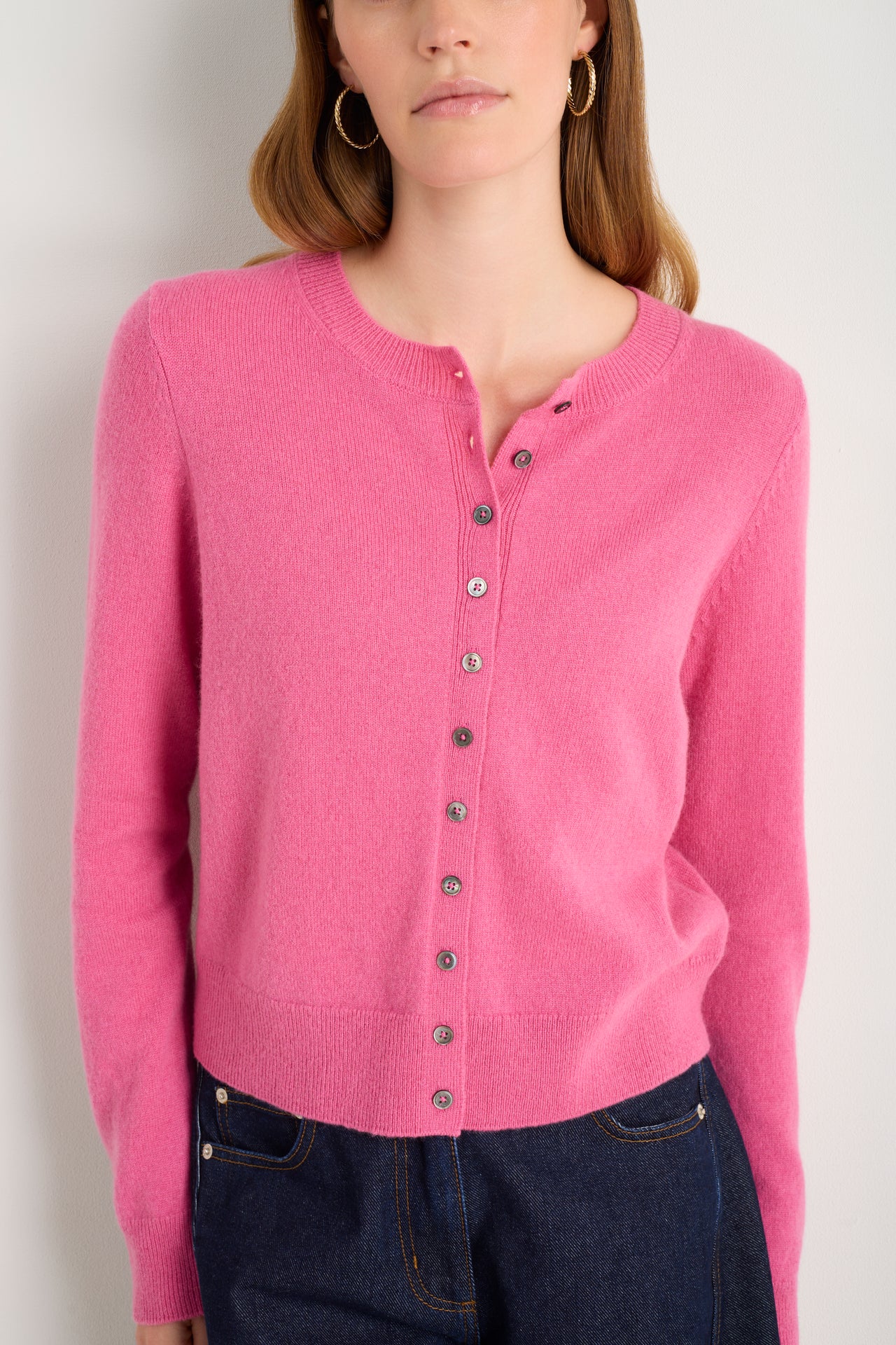 Katie Cashmere Cardigan - Pink – WYSE London