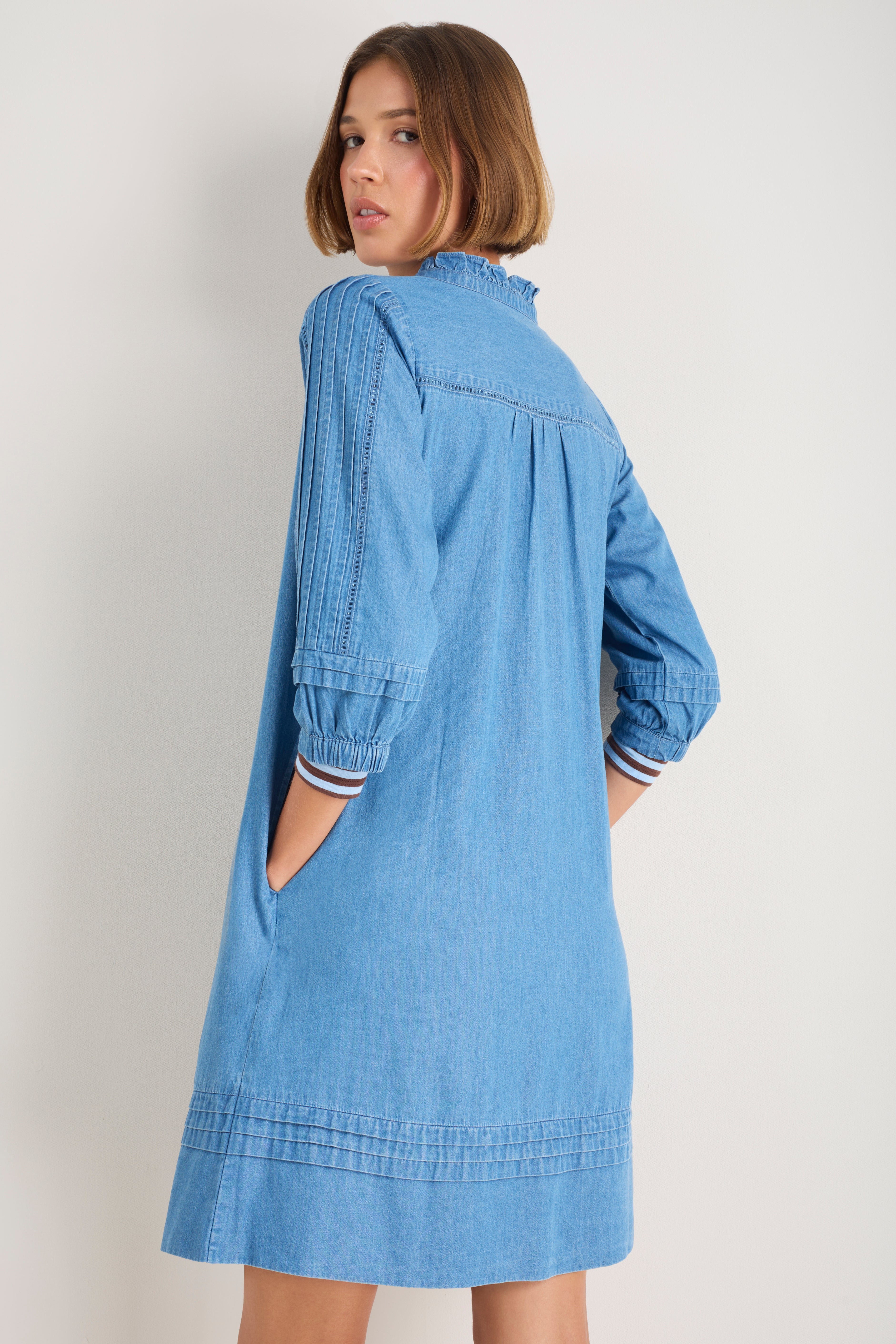 Otti Short Dress - Chambray – WYSE London