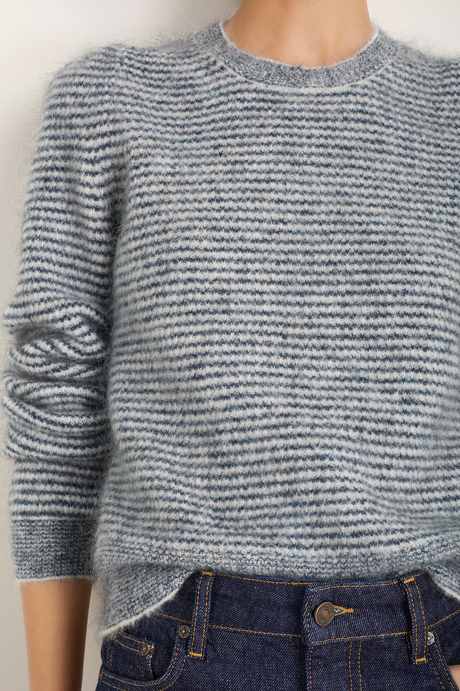 Phoebe Jumper - Midnight/Ivory Stripe – WYSE London