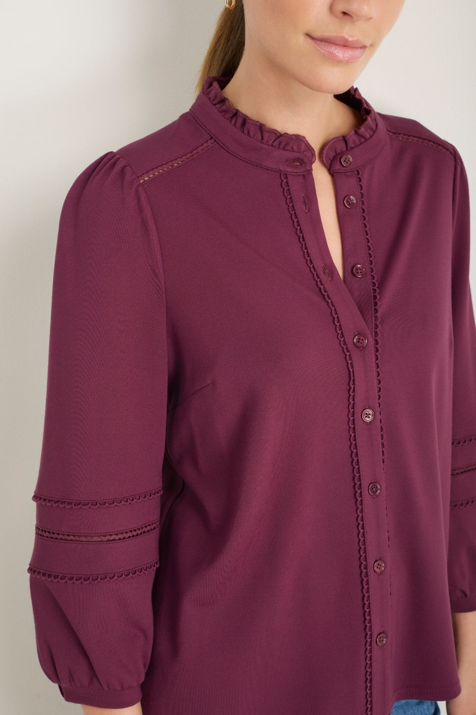 Phoebe Ponte Top - Deep Fig – WYSE London