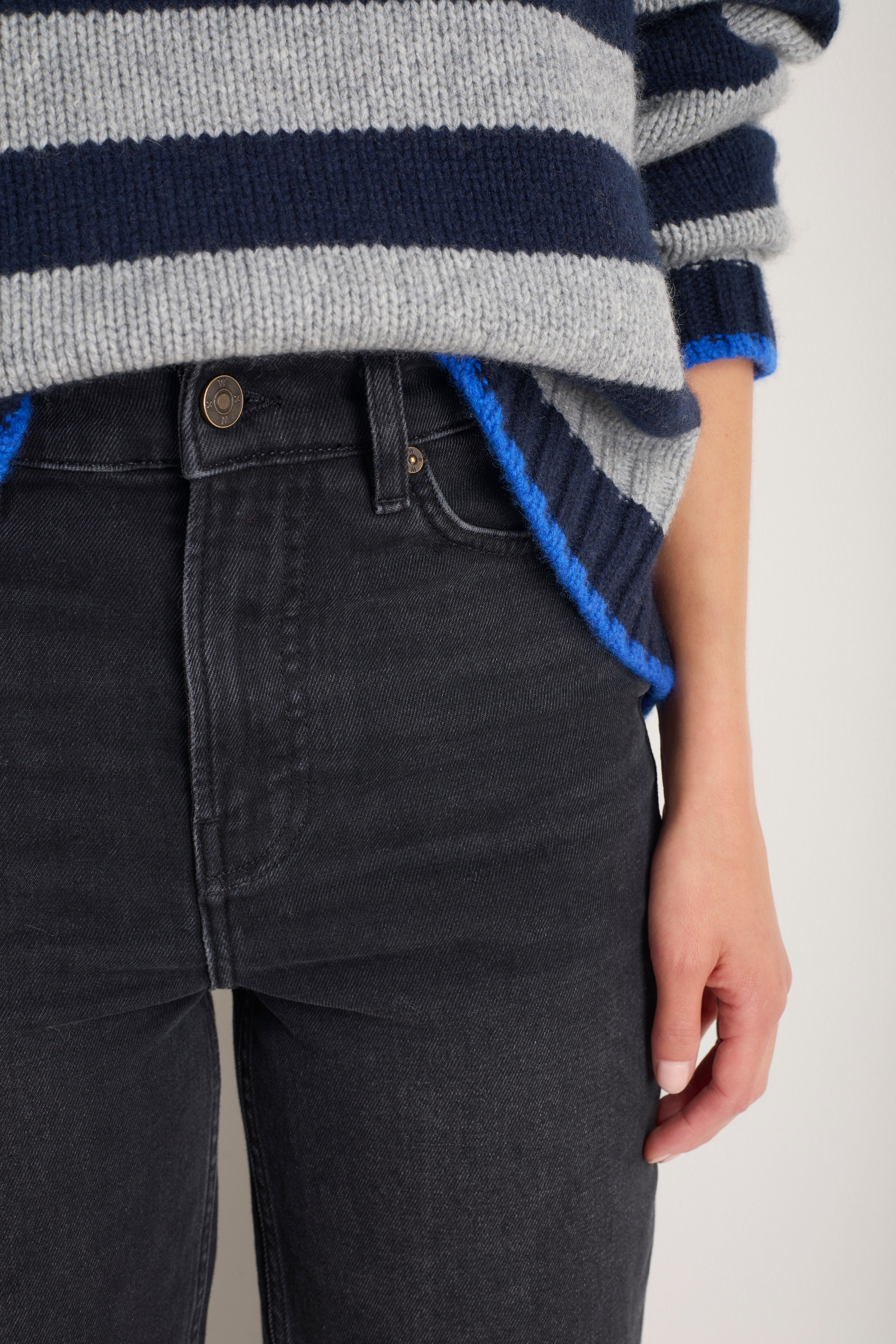 Saffie Straight Leg Jean - Washed Black – WYSE London