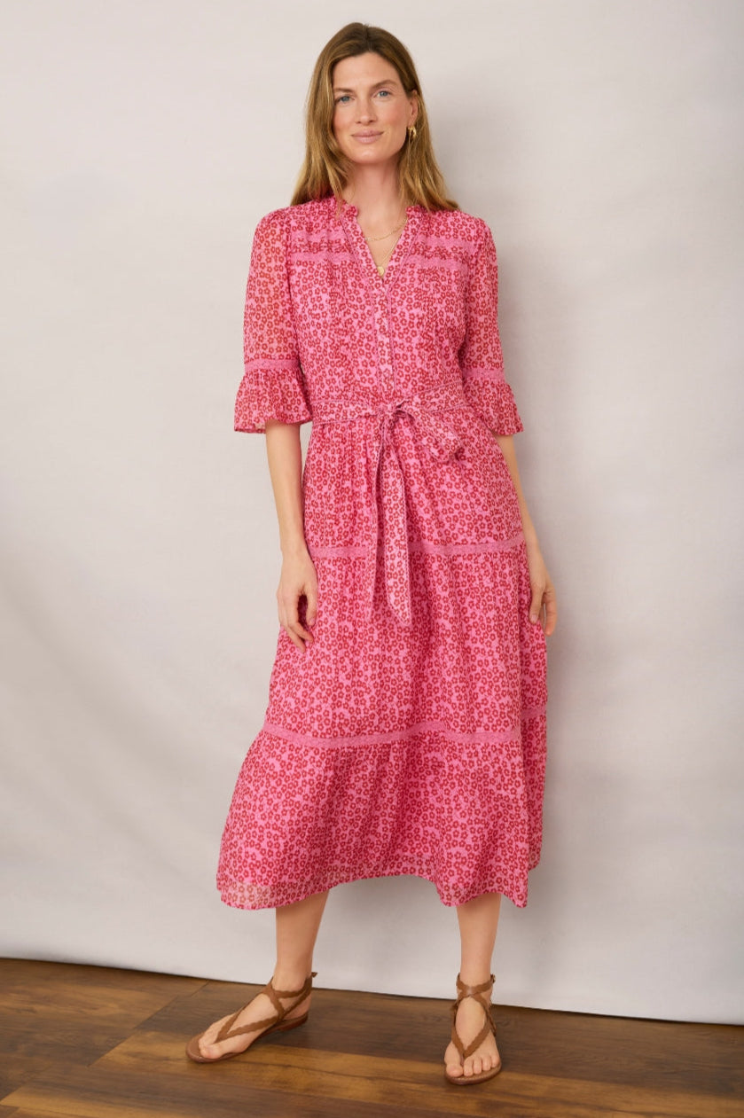 Samara Dress - Candy Pink Daisy Floral – WYSE London