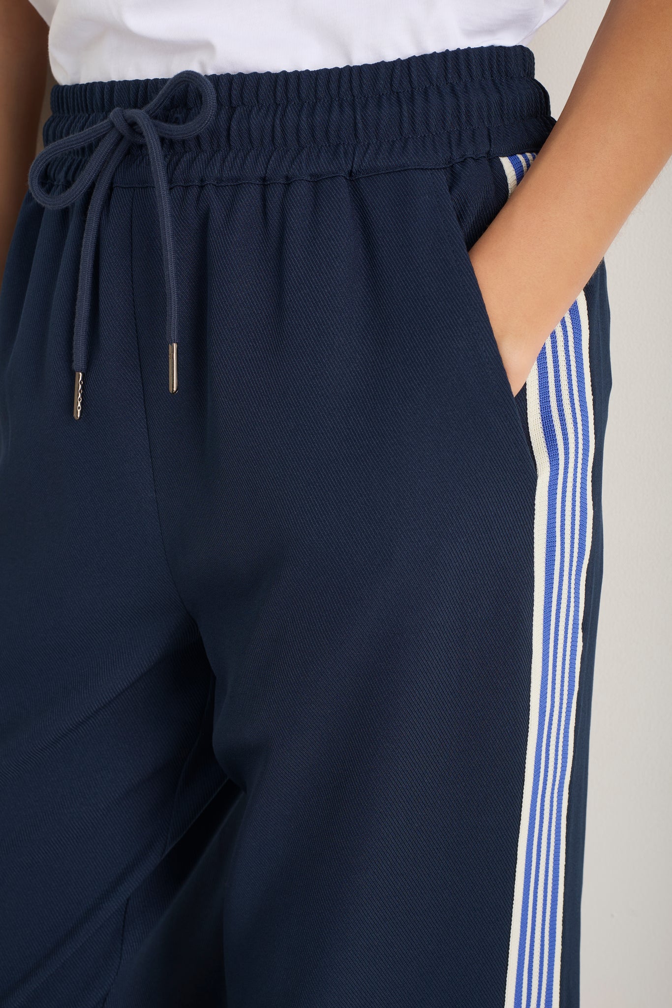 Suzy Side Stripe Trouser - Midnight – WYSE London