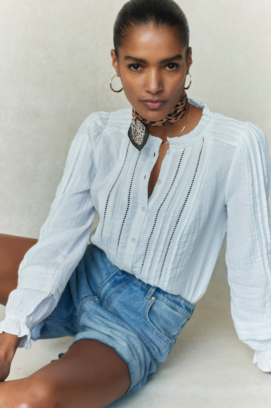 Otti Cheesecloth Blouse - White – WYSE London