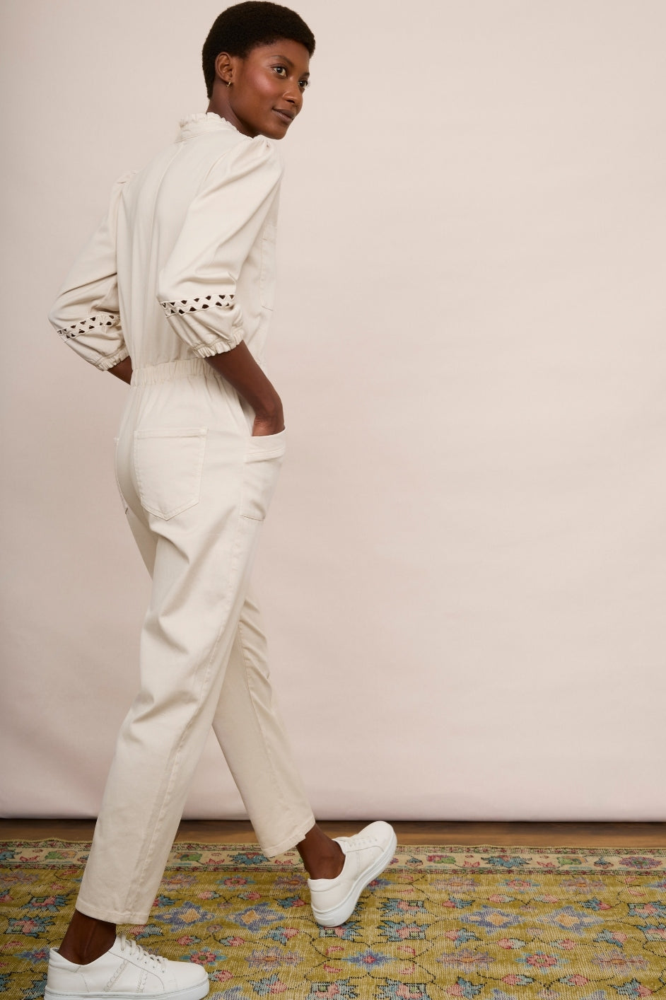 Zoe Ric Rac Jumpsuit - Ecru – WYSE London